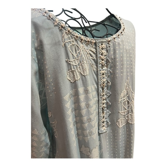 unbranded | Dresses | Unbranded Coverup Dress Blue Lovely Embroidered ...